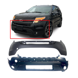 Front Bumper Cover Kit For Ford Explorer 2011-2015 XLT Sp...