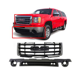Buy Front Bumper Cover & Grille Kit for GMC Sierra 1500 2009-2013 ...