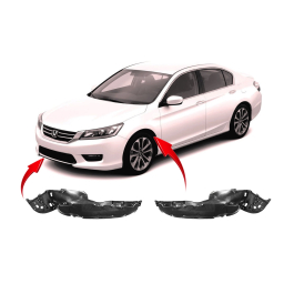 Front Driver & Passenger Fender Liner for Honda Accord 2013-2015 ...